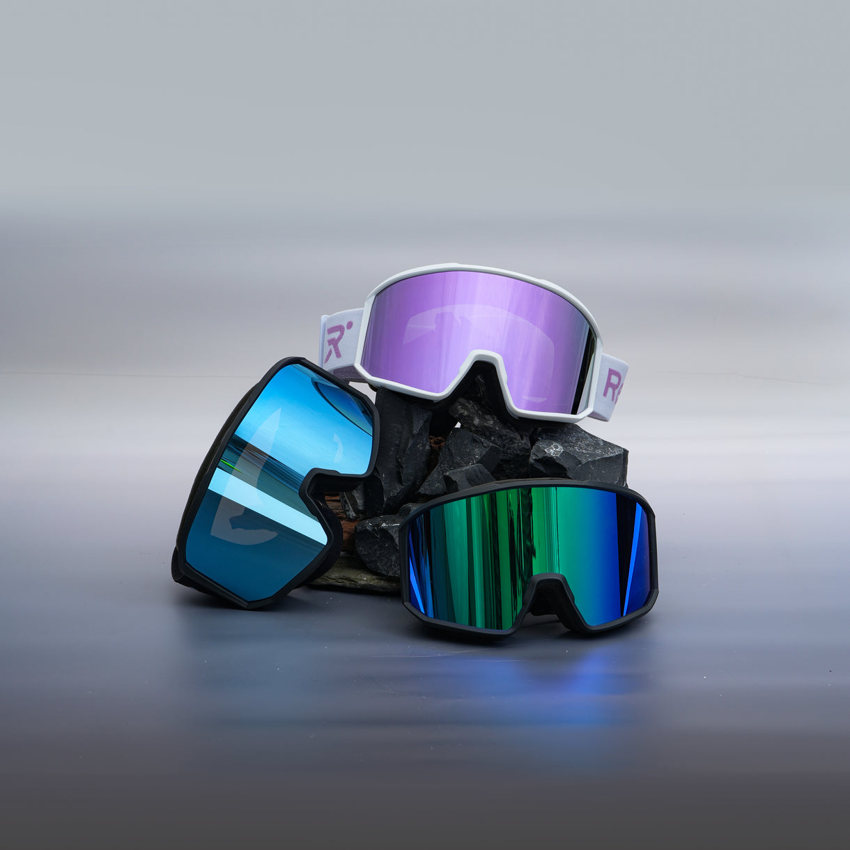 Revoray Fire N1 Ski Goggles with Italy Anti-Fog Lens, OTG, Full REVO V